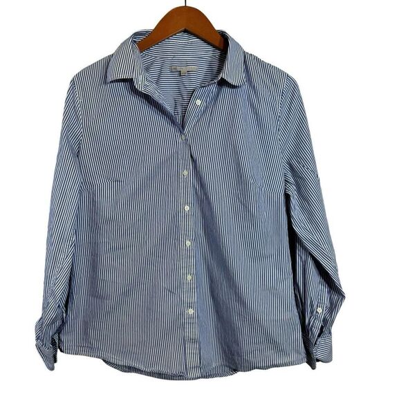 GAP | Tops | Gap Blue And White Striped Buttonup Shirtsize L Sku 89350 ...